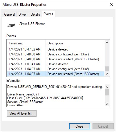 Altera USB BLASTER is not recognized in device manager | Altera ...