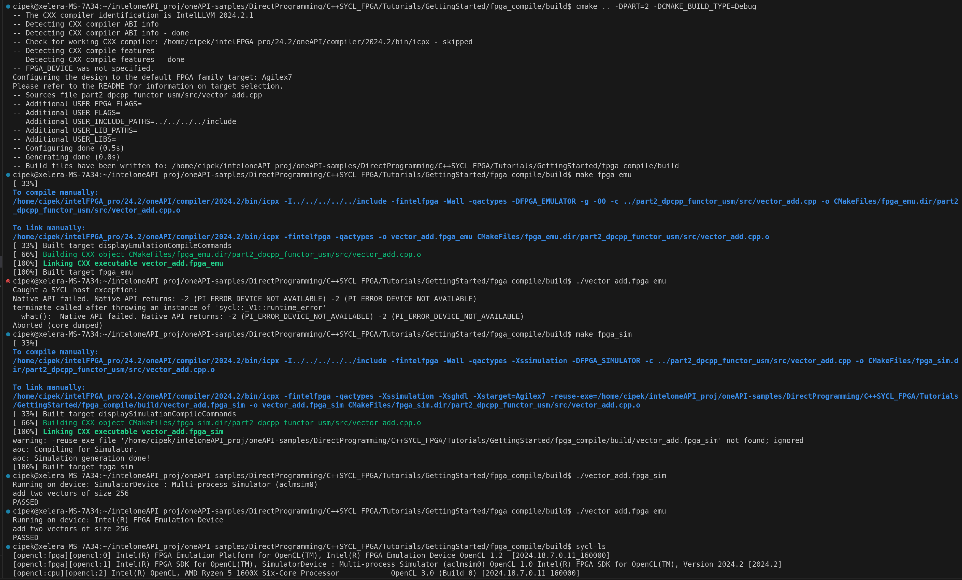 PI_ERROR_DEVICE_NOT_AVAILABLE while executing/debugging FPGA_Compile ...