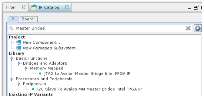 Why is the SPI slave to Avalon® Master Bridge IP missing from the IP ...